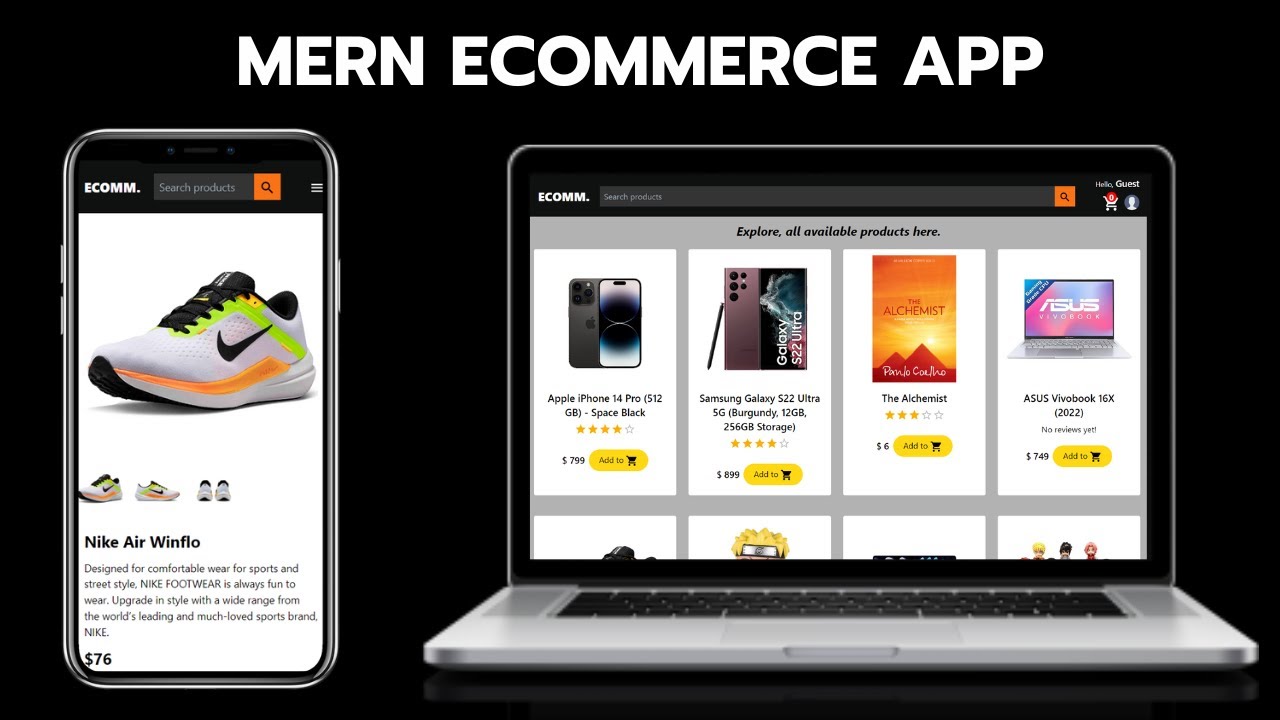 MERN Stack Ecommerce App | React, MongoDB, Express, Node, Firebase