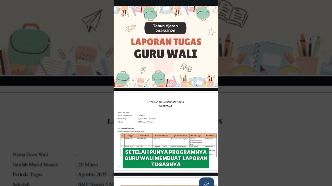 PROGRAM KERJA GURU WALI #guru #guruwali #gurukontenkreator