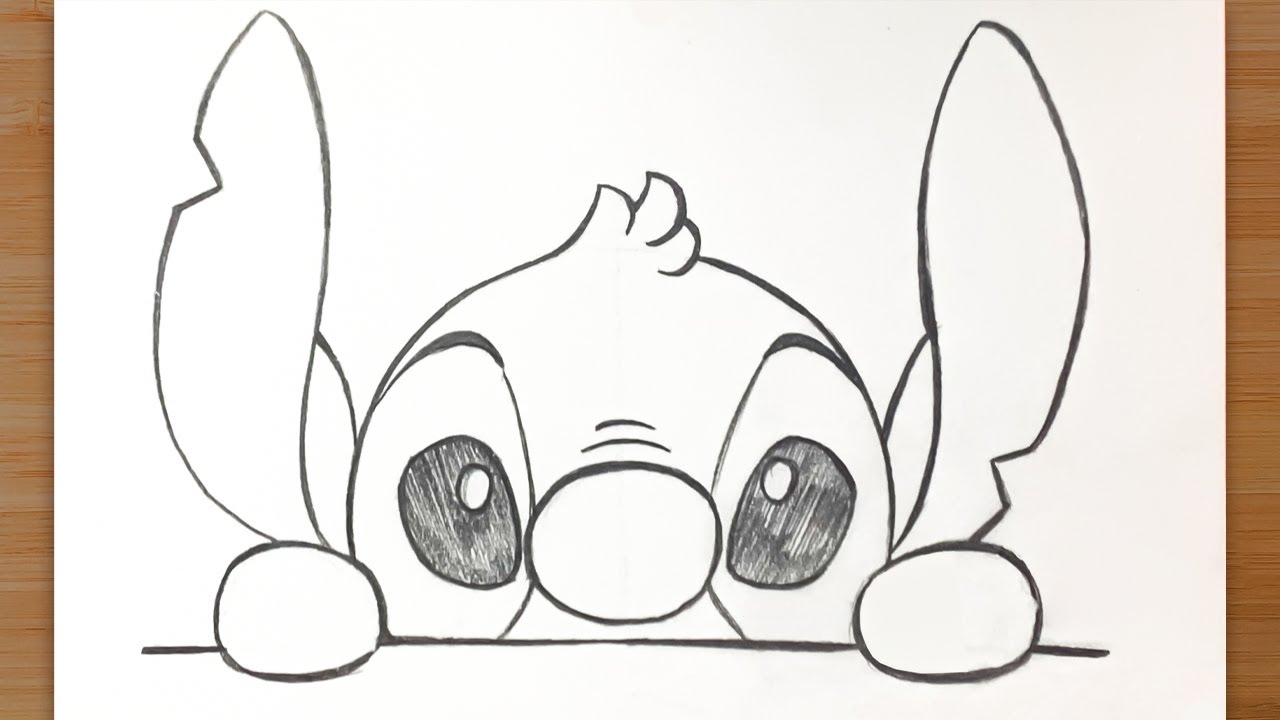 Easy Drawing - How to Draw Stitch from Disney ✨ Step by Step in Pencil ✏️