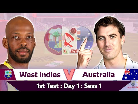 LIVE Test | West Indies vs Australia | 1st Test : Day 1 : Sess 2 | WI vs AUS