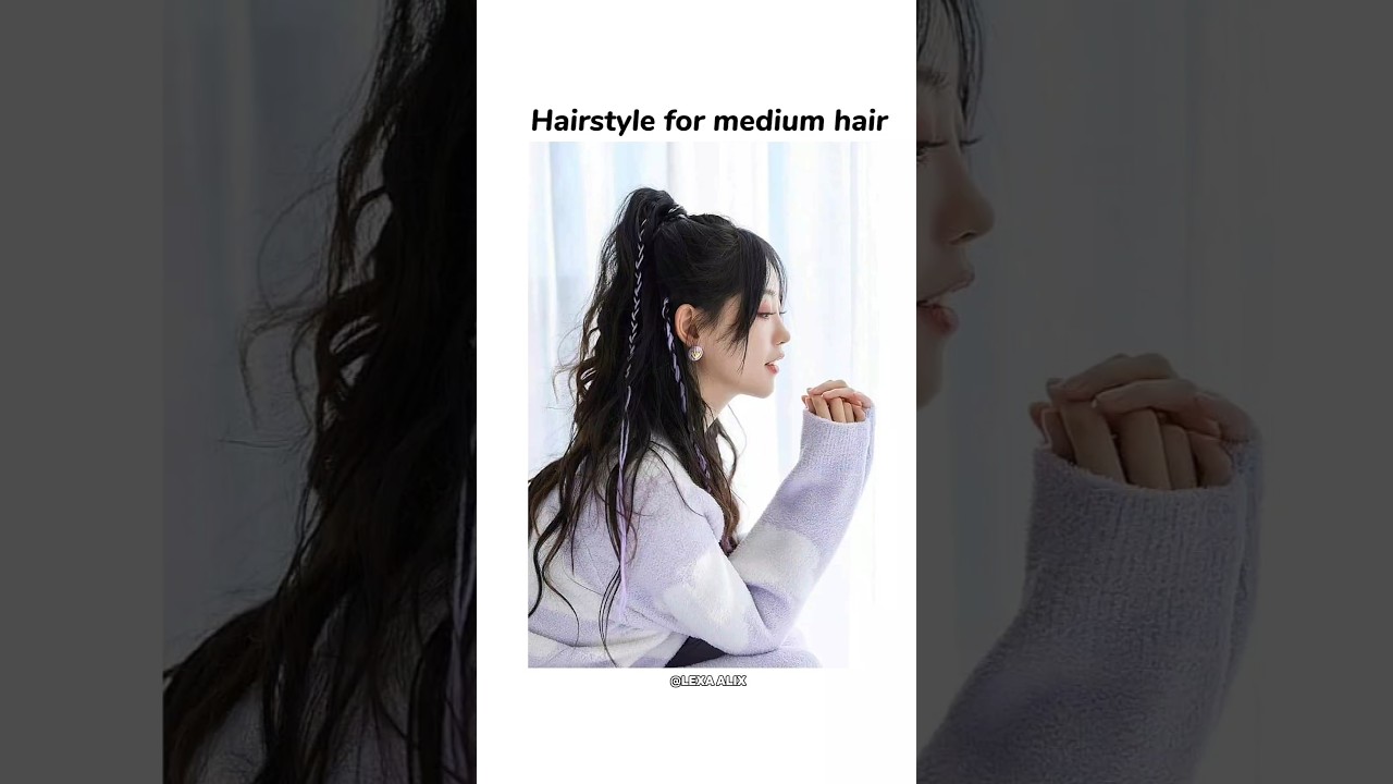 Hairstyle for medium hair! #aesthetic #hairstyle #tutorial #popular #trending #yt #hair #korean #me