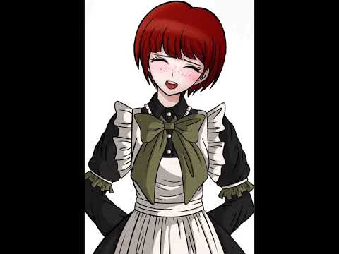 danganronpa 2 character's wearing maid outfits