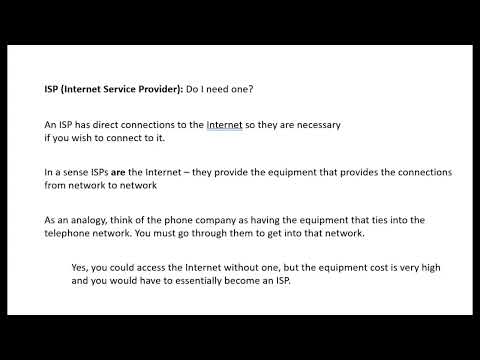 The role of ISPs in Internet Connectivity
