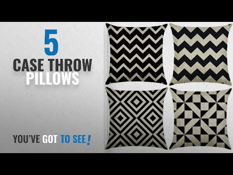 Top 10 Case Throw Pillows [2018]: TongXi Black and White Geometric Stlye Decorative Throw Pillows