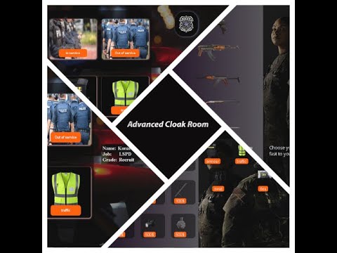 [paid][QB][ESX] Advanced Police Cloak Room With Armoury Clothes ...