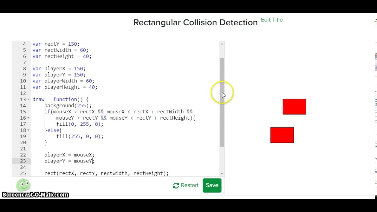 Collision Between 2 Rectangles