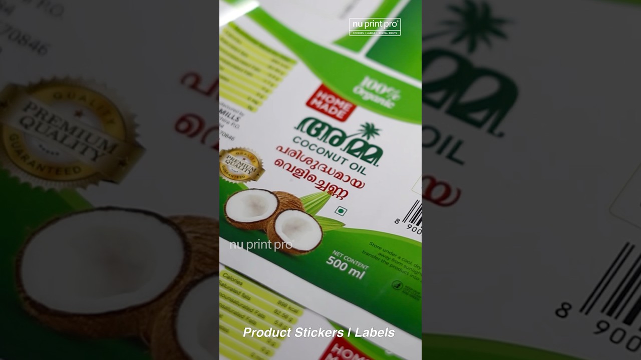 Pure product needs a pure label! 🥥✨#labels #printingpress