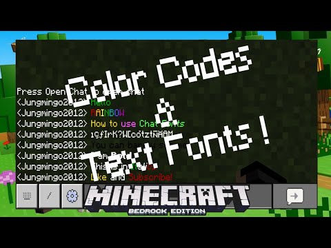 Minecraft Color Coding Texts & Chat Fonts! Minecraft Bedrock Edition