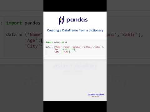 Creating DataFrame from dictionary