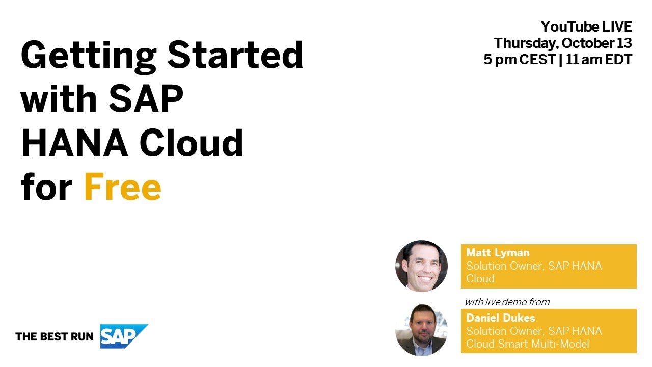 Getting Started with SAP HANA Cloud for Free