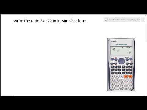 Simplifying ratio using a calculator