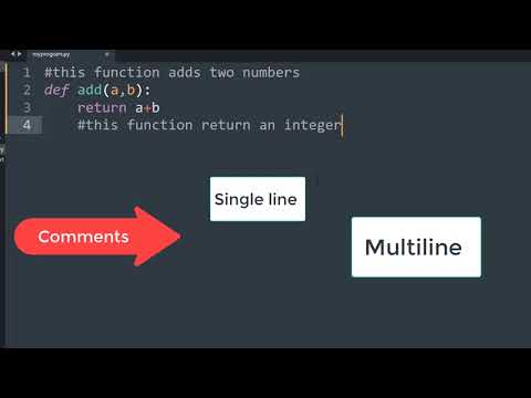 how to comments in python