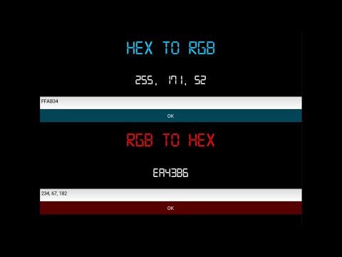 HEX color to RGB color converter made in Python #python #kivy (Mobile app created using Python)