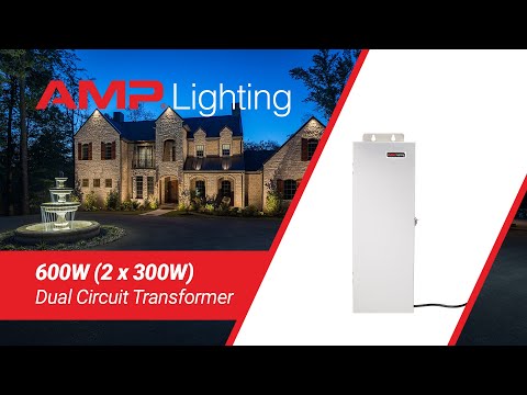 AMP® 600W (2 x 300W) Dual Circuit Transformer | Low Voltage Landscape Lighting