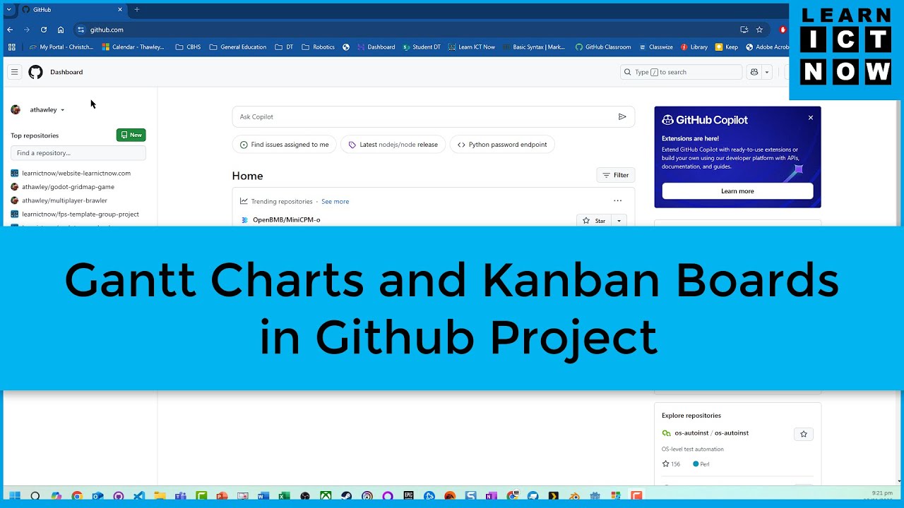 Gantt charts and Kanban boards in Github Project (A quick introduction)