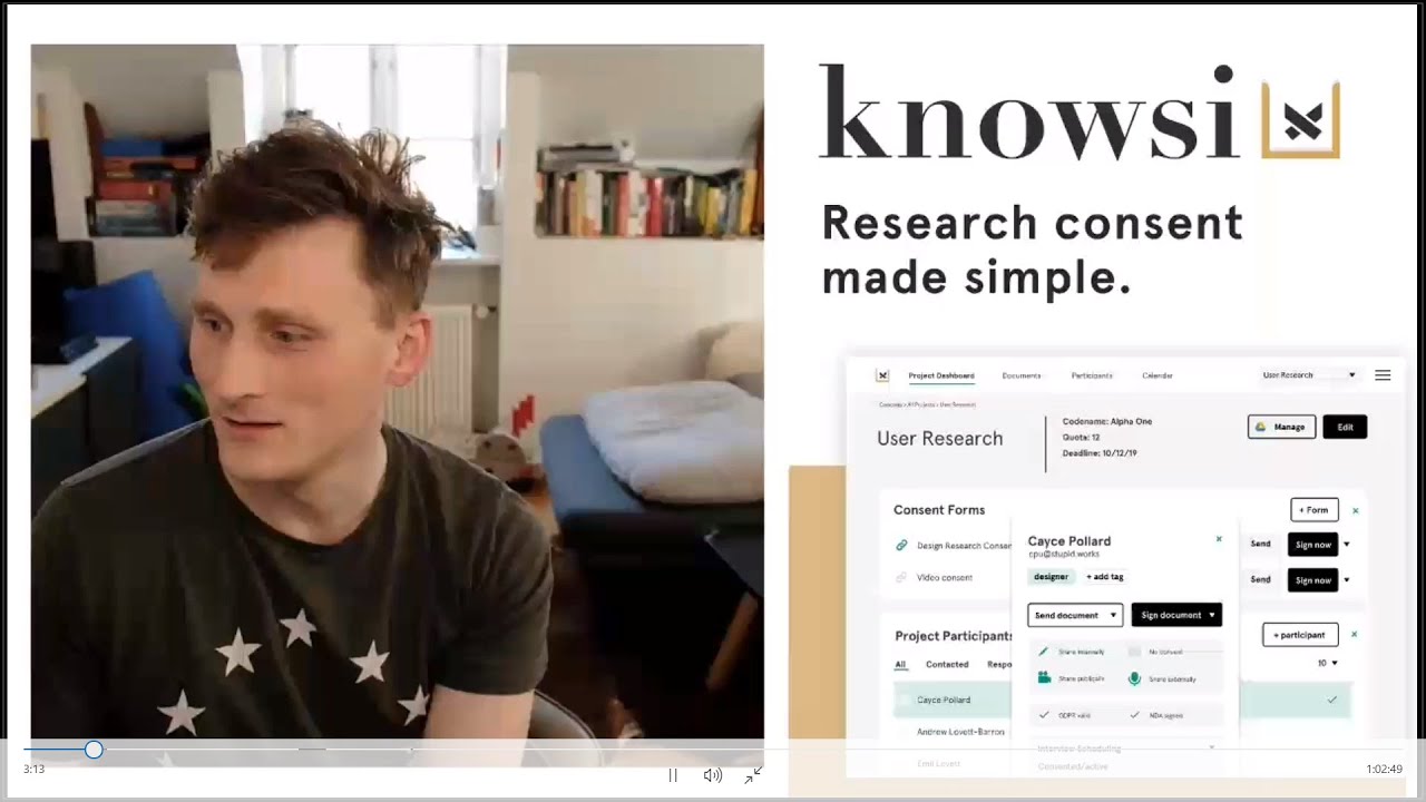 Designing trust relationships in research with Knowsi