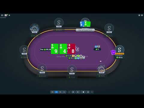 Stake.us Poker - All-in strategy with K K for a $87 pot.