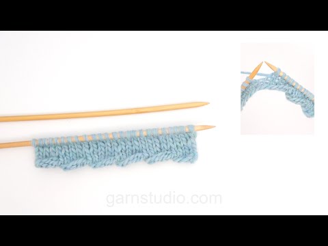 How to knit the twisted edge in DROPS 92-15