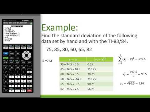 Standard Deviation on TI-84