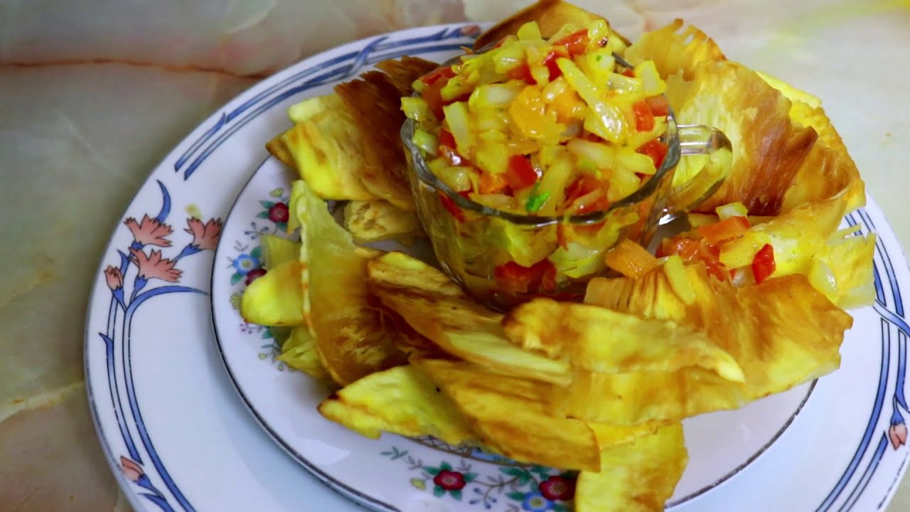 How to make Breadfruit chips / Caribbean style , step by step