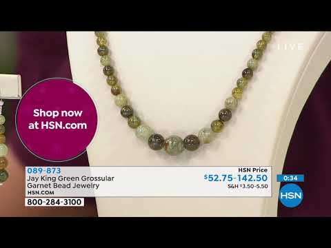 Jay King Sterling Silver Green Grossular Garnet Bead Dro...