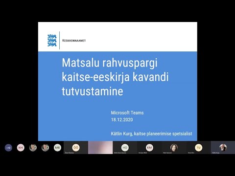 Matsalu rahvuspargi kaitse-eeskirja eelnõud tutvustav infopäev (I osa)