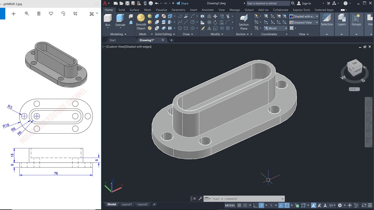 Exercise 3 AutoCAD 3D Modeling For Beginner