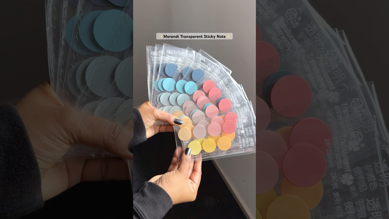 Cutest Transparent Morandi Sticky Notes 🌷✨🎀#kawaii #transparent #stationery #stationary #cute