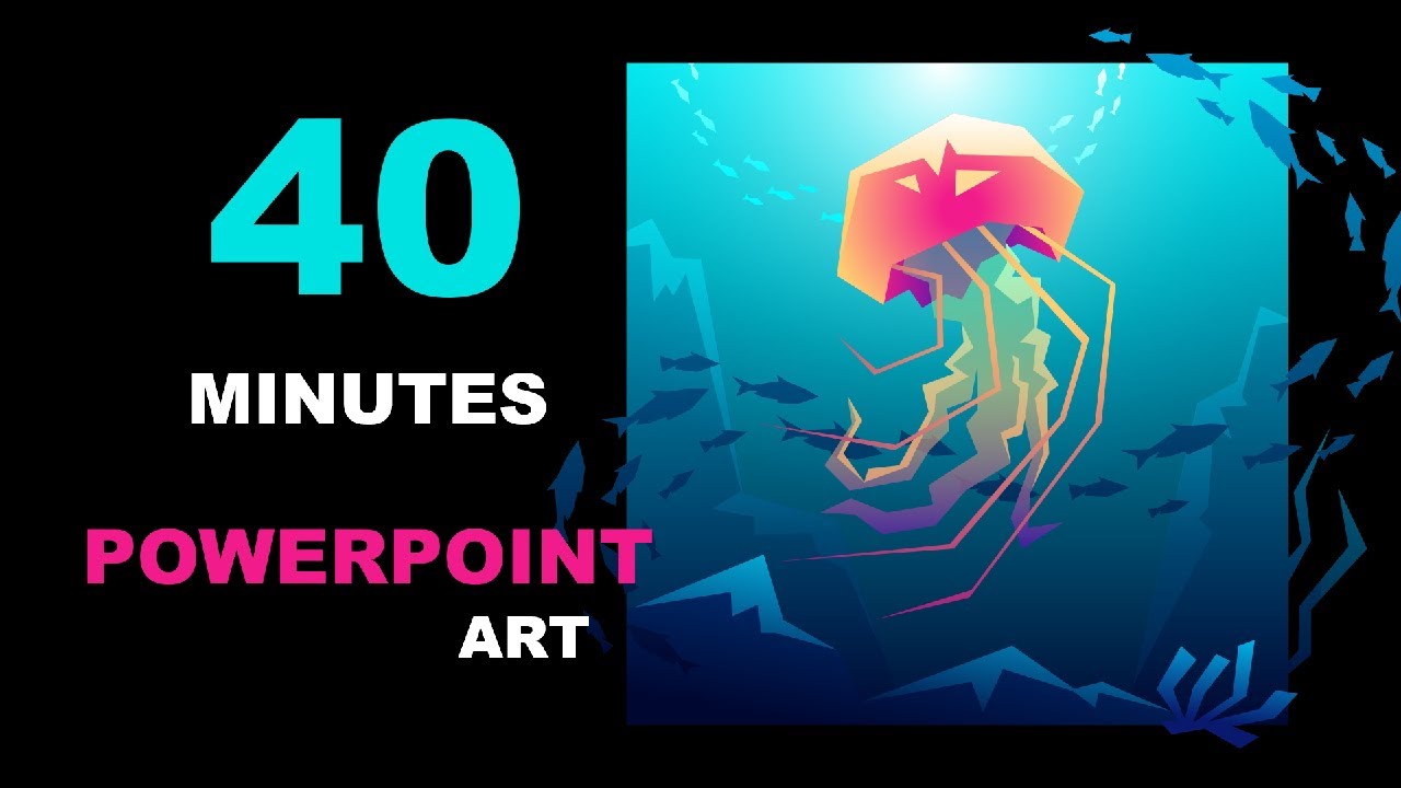 40 Minute Art Using Only PowerPoint - Simple!