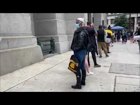 NEW VIDEO: Long lines for early voting wrap around buildings in Philadelphia