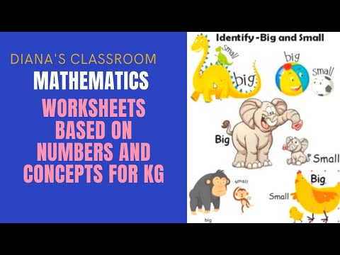 Mathematics worksheets /Funsheets for kindergarten / Free printable worksheets / Diana's Classroom.