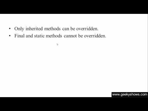 Learn 109 Method Overriding in Java Programming Hindi - Mind Luster