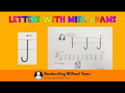 Handwriting Without Tears - Lowercase "j"