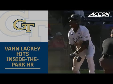 Georgia Tech's Vahn Lackey Hits Inside-The-Park Home Run