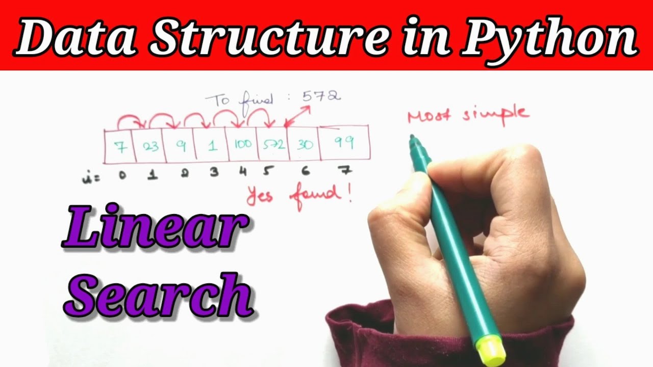 Data Structures in Python | Linear Search using Python | Python Tutorials