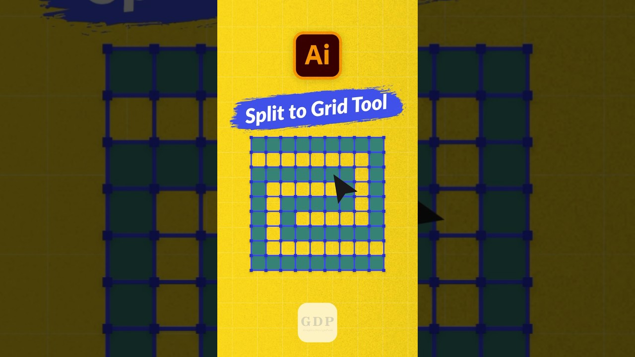 ‘Split to Grid’ tool in illustrator  #illustratortutorial #learnillustrator #graphicdesign