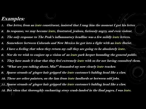 Irate Meaning with Examples