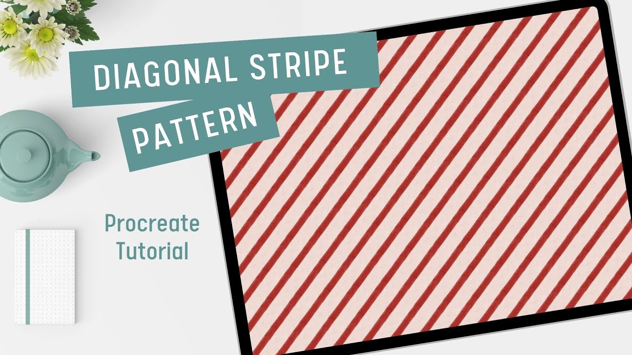 How to Get that Perfect Diagonal Stripe Pattern on your iPad...With Procreate!