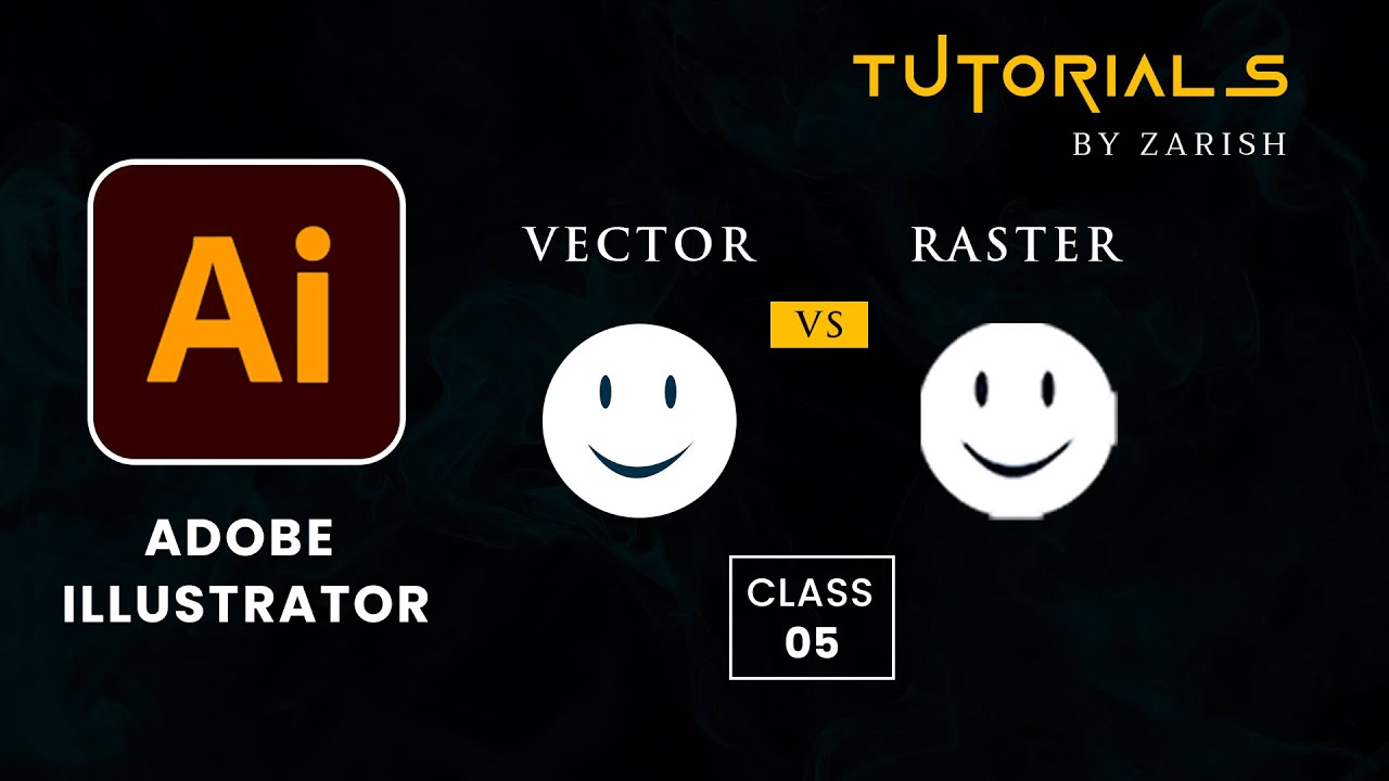 Adobe Illustrator Tutorials | Vector Graphic vs Raster Graphic Detailed Video | Class 5