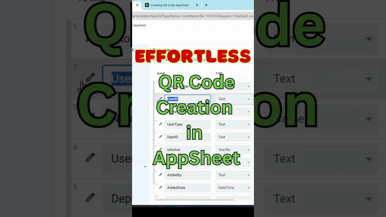Effortless QR Code Creation in AppSheet!  #appsheet  #QRcode #quickguide  #nocodeapps