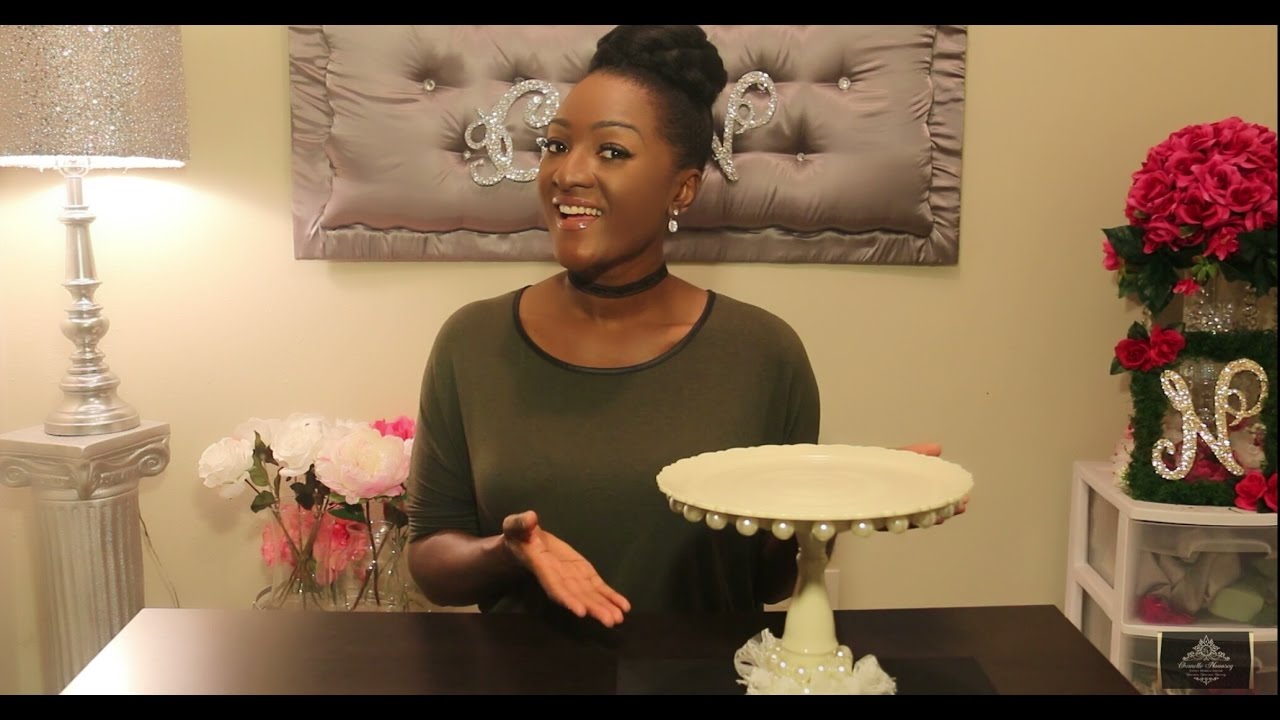 DIY DOLLAR TREE WEDDING CAKE STAND | DESSERT TRAY | CUPCAKE STAND
