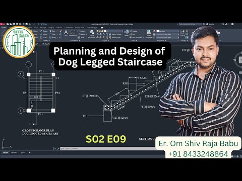 S02E09 Planning and Design of Dog Legged Staircase || How to Plan and Design a Dog Legged Staircase