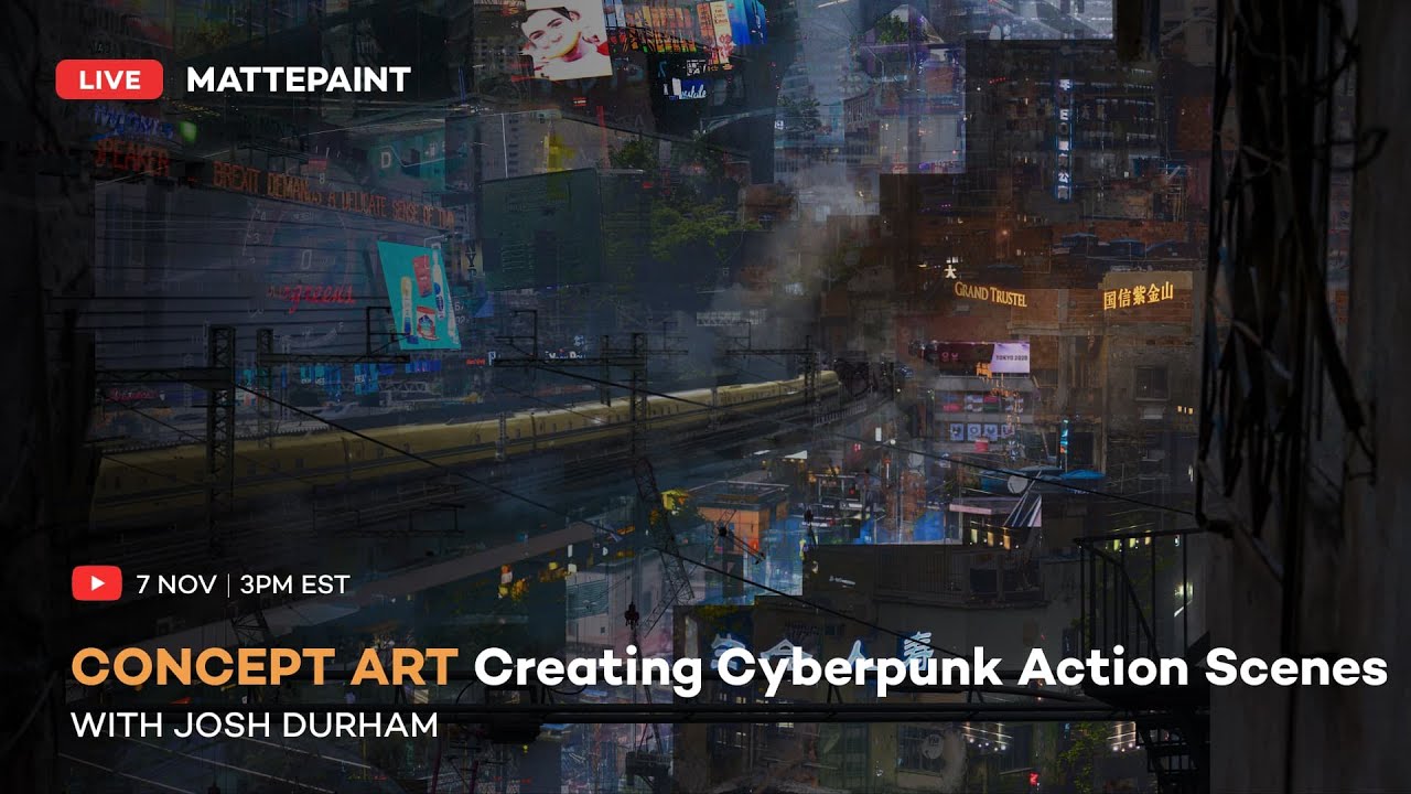 Concept Art - Creating a Cyberpunk Action Scene