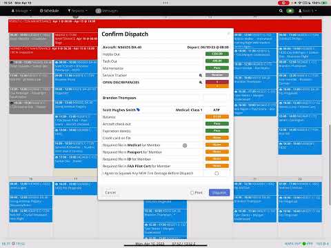 How to schedule, dispatch and check in using FlightCircle
