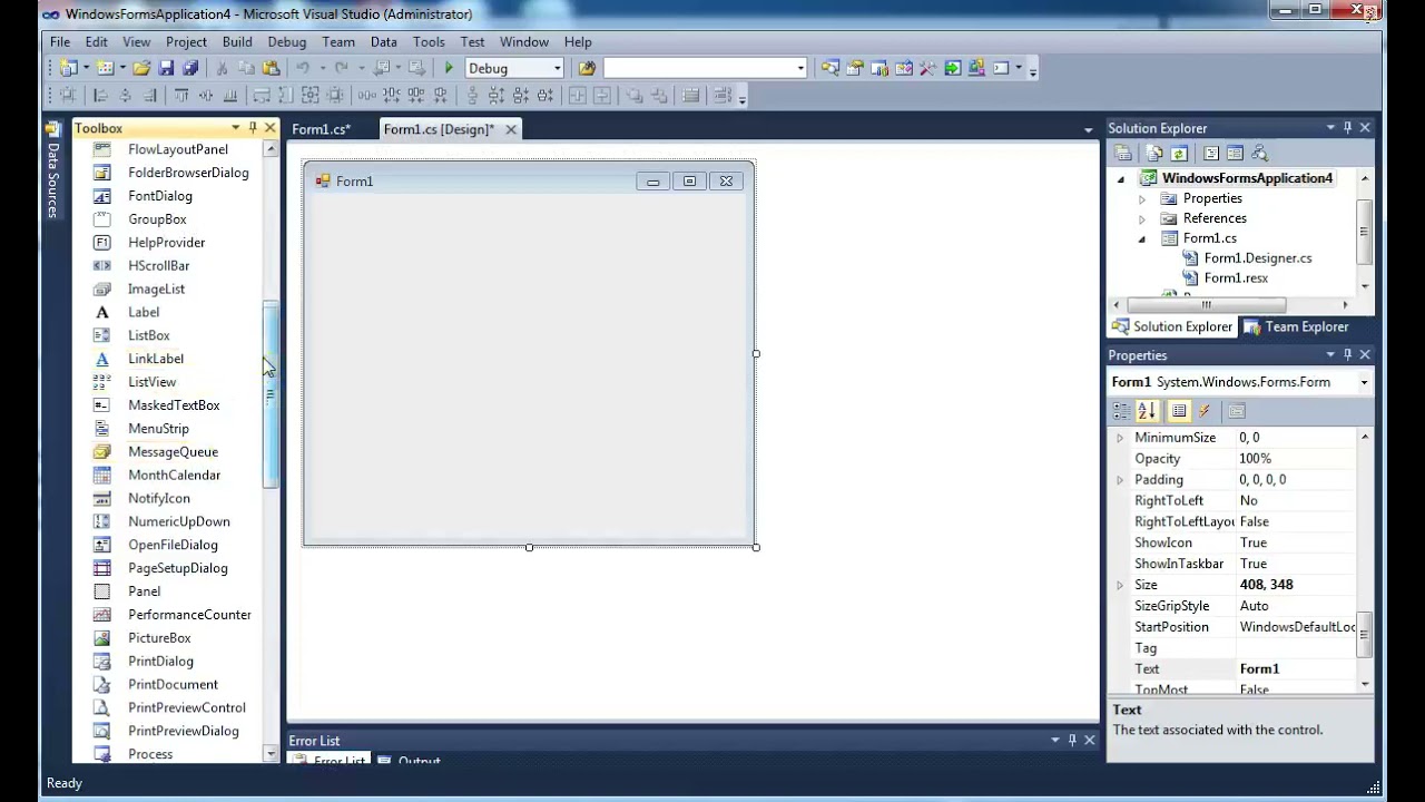 Create a C# application using PictureBox, ScrollBar control