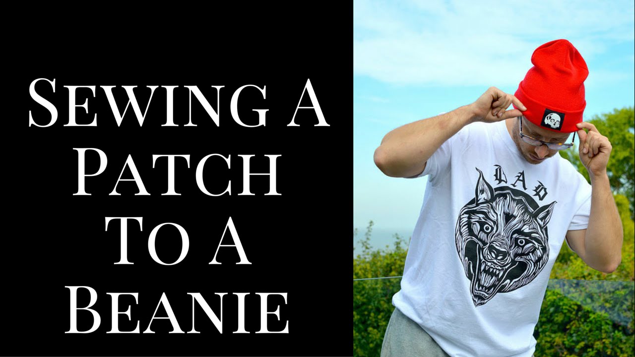 Sewing A Patch To A Beanie