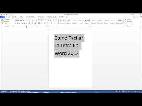 Como Tachar Textos En Word 2013
