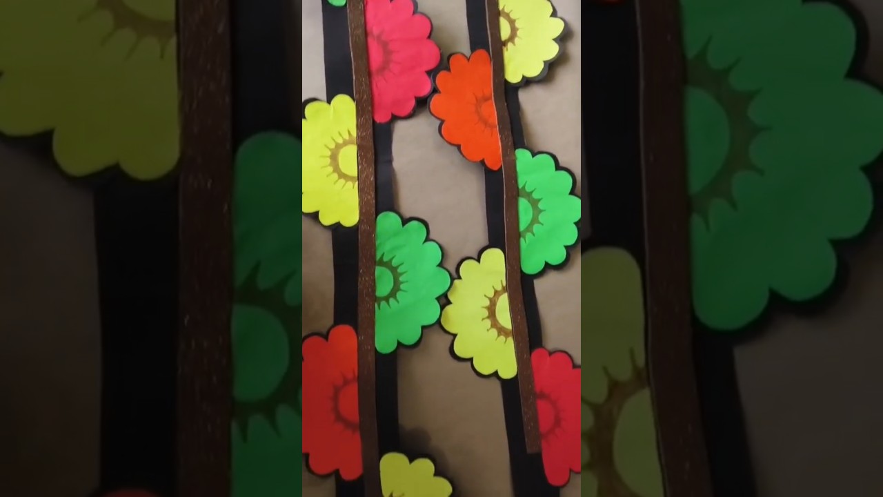 how to make border design for display board || #papercrafts #diy #crafting
