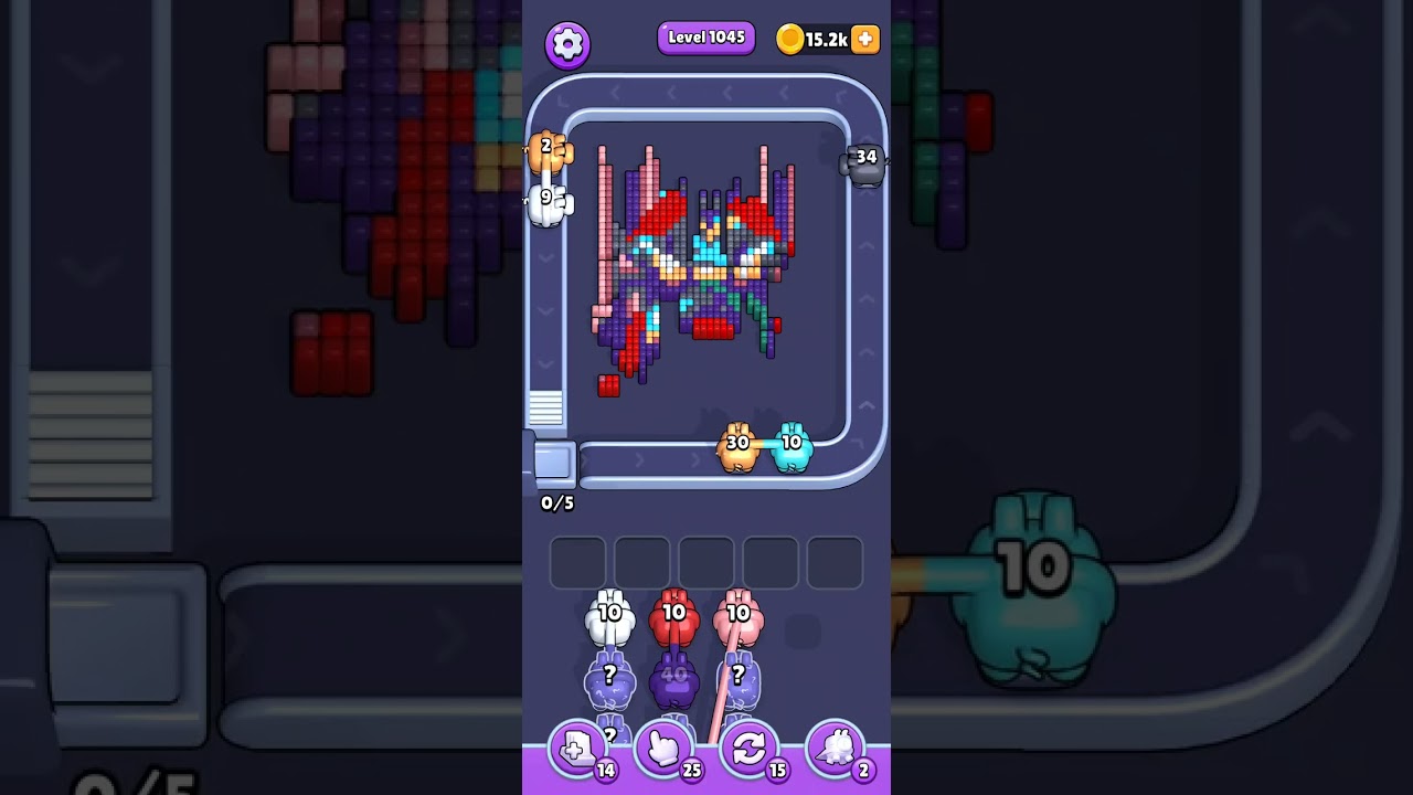 Pixel Flow Level 1045 Solution No Commentary 
