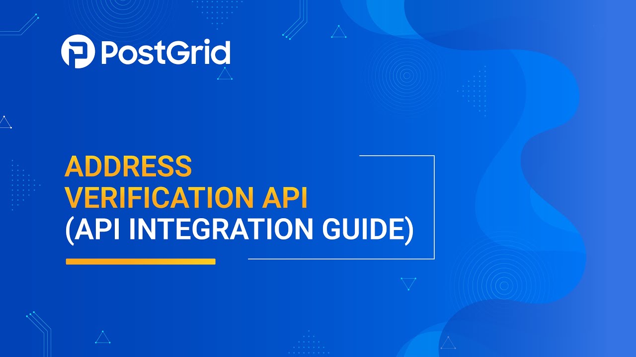 Address Verification API (API Integration Guide)